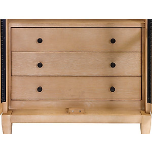 Martin Furniture Modern Wood Arched Display Cabinet/Bookcase, Office Shelving, Storage Cabinet, Fully Assembled, Light Brown