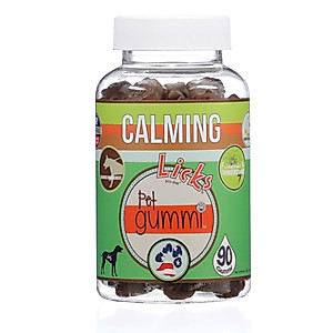 Licks Pill-Free Dog Calming Gummies - Zen Calming Aid Supplements for Aggressive Behavior & Nervousness - Calming Dog & Puppy Treats for Stress Relief & Dog Health - Dog Gummies - 90 Use