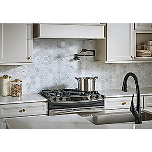 Delta Faucet Contemporary Matte Black Pot Filler Faucet Black, Pot Filler Black, Delta Pot Filler, Pot Filler Faucet Wall Mount, Potfiller, Brass Construction, Matte Black 1165LF-BL