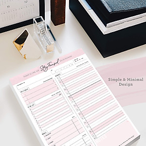 Daily Planner Notepad To Do Schedule- 50 Tear off Premium Stay Focused Made USA 8.5" x 11"