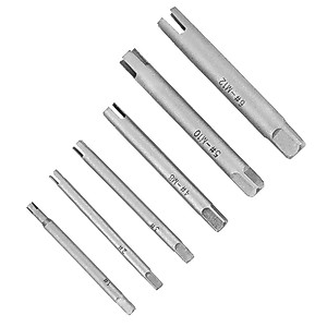 Fafeicy Stripped Screw Remover, Tap Extractor Set, High Speed Steel Steel Broken Head Taps Remover, Stripped Screw Tap Extractor Set, for Removing Screws and Bolts(six-piece set)