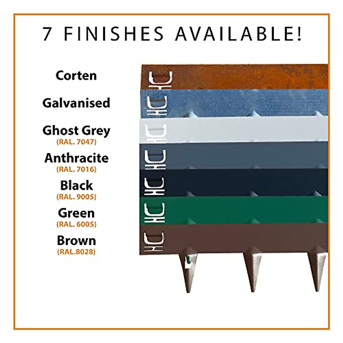 CORE Edge Lawn Edging | Flexible Decorative Steel Garden Lawn Edging in 4" Fascia | 5X 3.28', 16.25 Linear Feet (Corten, 4")