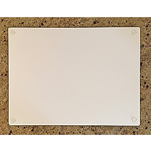 Decorative Glass Kitchen Cutting Board: Modern Farmhouse Pumpkin Gourd Design with Green Plaid Background