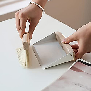 SHERCHPRY Sofa Storage Bin 1 Set of Mini Broom and Dustpan Set, Desktop Cleaning Broom with Clean Pan, Small Pan Brush for Sweeping Table Tabletop Countertop Window Cleaner Storage Bin