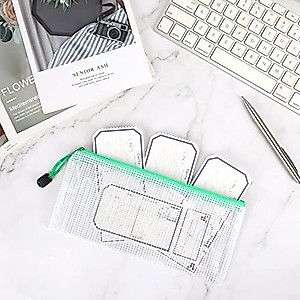 EOOUT 20pcs Mesh Zipper Pouch, Pencil Pouches Bulk, 9.5×4.5 Inch, Pencil Case Bulk Pencil Bags, 10 Colors, for Bills, Cash, Cosmetics, Travel Storage, School and Office Supplies Organization