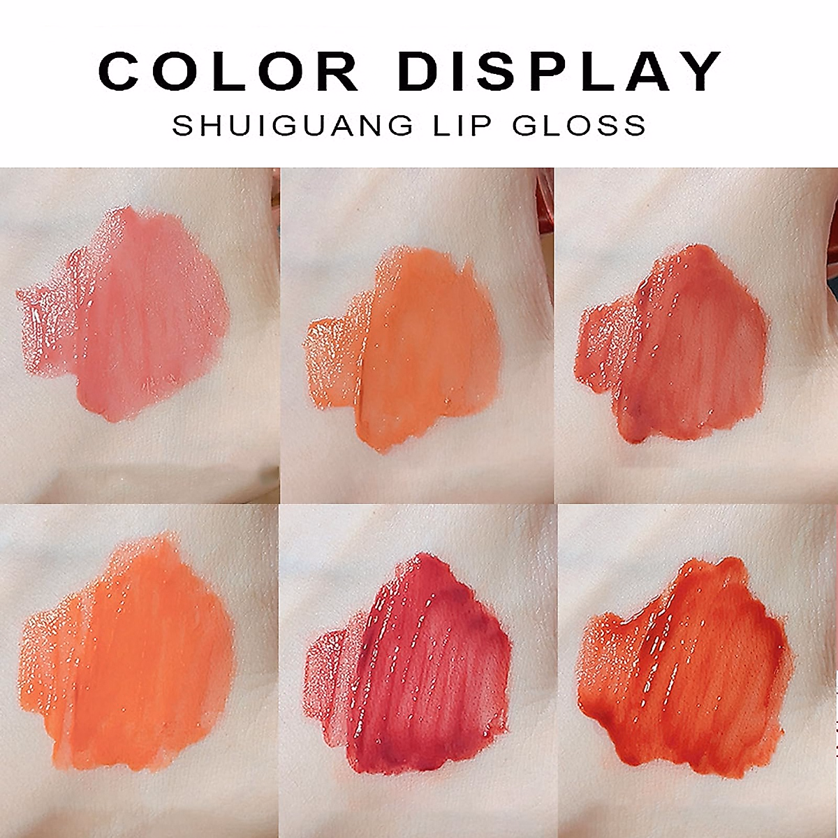 6Pcs Bear Lip Glaze Jelly Lipstick, Liquid Lipstick Cute Bear Lipgloss Moisturizing Lip Stain Plumping Water Lip Gloss Waterproof Long Lasting Cheek Rouge Tint Cosmetics Beauty Makeup