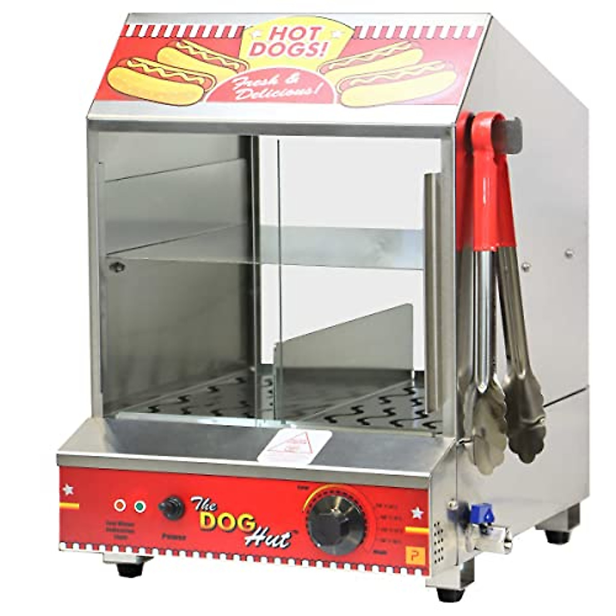 Paragon Dog Hut Hot Dog Steamer, Red, (8020)