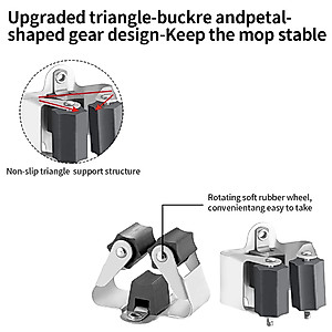 3-H Mop and Broom Holder Wall Mount 20 Pack, Broom Holder Wall Mount, Broom Holder for Garage Garden Shed Storage System Laundry Room Home Kitchen Organization up to 1.45 Inch(grey)