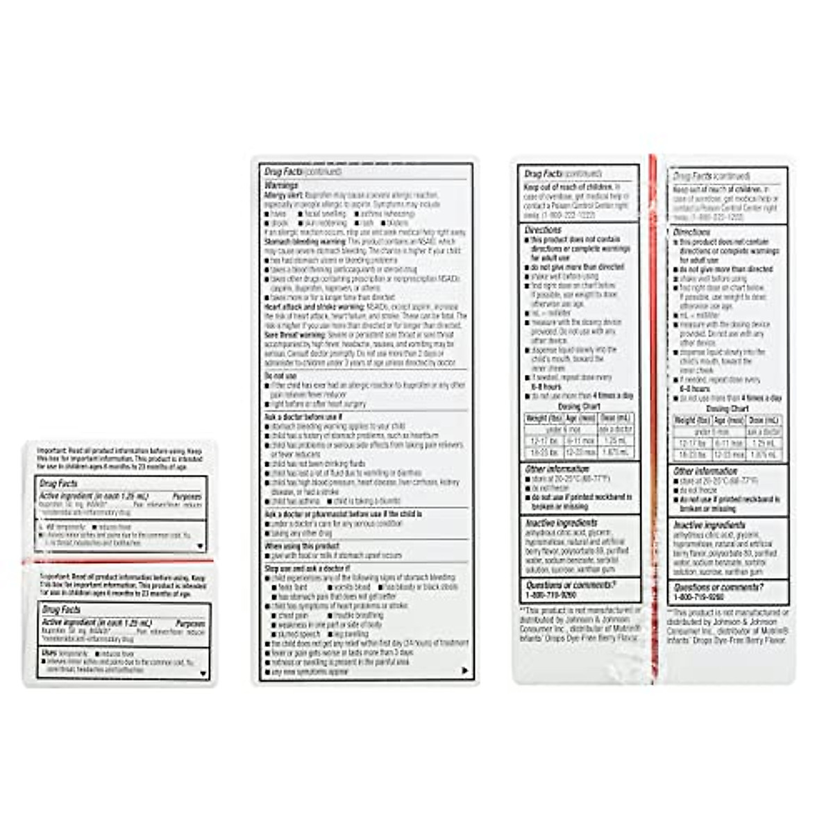 Rite Aid Infants' Dye-Free Ibuprofen Drops, Berry Flavor, 50 mg - 2 Value Pack | Infant Pain Reliever | for Babies Ages 6 to 23 Months | Ibuprofen Oral Suspension 50 mg per 1.25 mL | Gluten Free