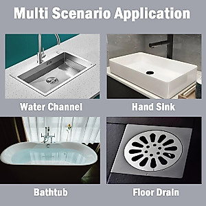 2024 New Disposable Floor Drain Sticker, 4" Disposable Shower Drain Cover Hair Catcher, Sewer Hair Blocking Sticker Hair Strainer for Bathroom Laundry Bathtub Kitchen (20)