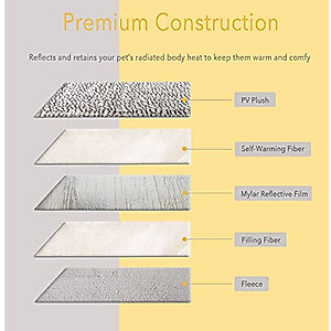 Self Heating Cat Pad Self Warming Cat Bed 27.5" x 18.5" Thermal Cat Mat for Outdoor and Indoor Pets