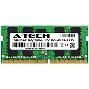 A-Tech 16GB RAM Replacement for Synology D4ECSO-2666-16G & D4ES01-16G | DDR4 2666 MHz PC4-21300 SODIMM ECC Unbuffered Memory Compatible for NAS & NVR Servers