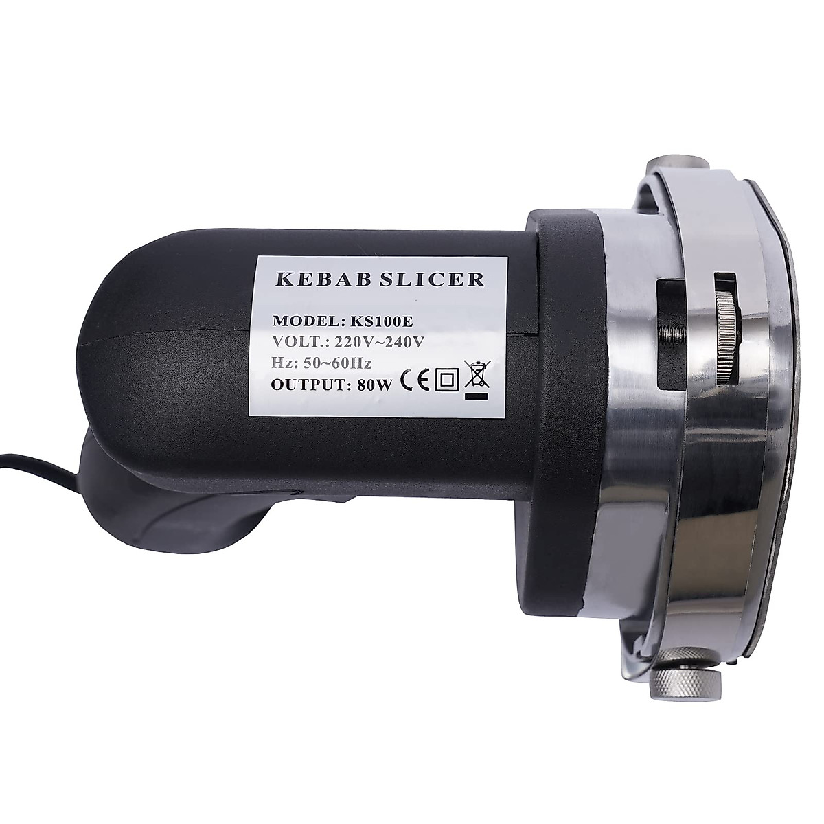 DNYSYSJ 80W Electric Shawarma Knife with Round Blade, Electric Turkish Kebab SlicerGyro Cutter Hand Held Electric Shawarma Cutter Kebab Meat Slicer Electric Kebab Knife for Lamb, Pork and Chicken