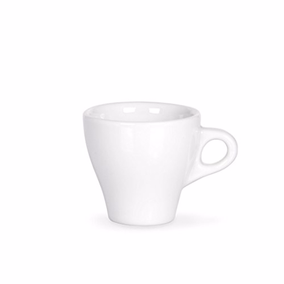 Cuisinox White Porcelain Espresso Cups and Saucers Set, 2 oz., Set of 6