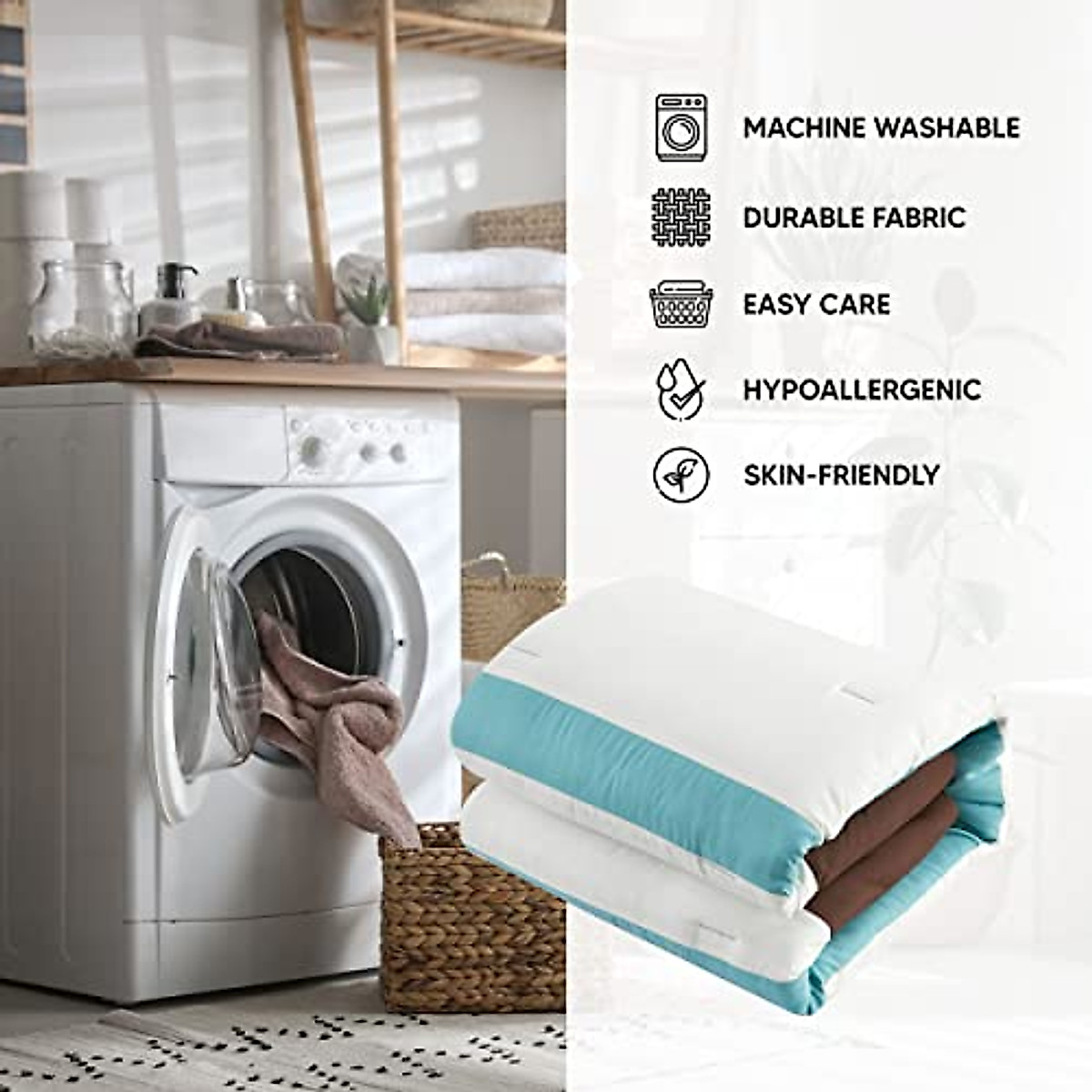 Chic Home 10-Piece Bed in a Bag Comforter Set, Brushed Microfiber,Shams, Decorative Pillows and Sheet Set Included, Queen, Brown