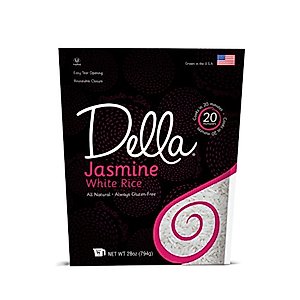 Della Rice Jasmine White Rice, 28 Oz, (Pack of 1)