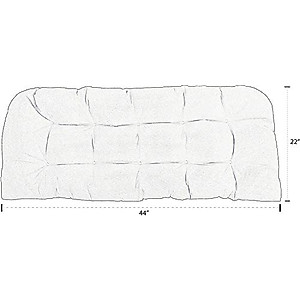 RSH Décor Indoor Outdoor Single Tufted Wicker Loveseat Cushion, (Large, Beachcrest Poppy Red Floral)