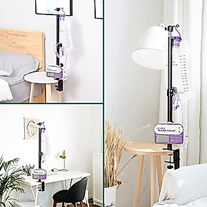 Fewener Feeding Tube Stand, Hands-Free Feeding Tube Holder Enteral Feeding Telescopic Pole, Feeding Pump Rack for Gravity Syringes Feeding Pump Feeding or Infusions