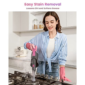 Schenley Steam Mop Cleaner with Detachable Handheld Steamer for Cleaning Hardwood/Laminate Floor, Tiles and Grout, with 7-in-1 Multi-purpose Accessories and Washable Microfiber Pads