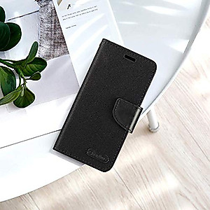 Shantime for Oppo A58X 5G Case, Oxford Leather Wallet Case with Soft TPU Back Cover Magnet Flip Case for Oppo A78 5G (6.56”) Black