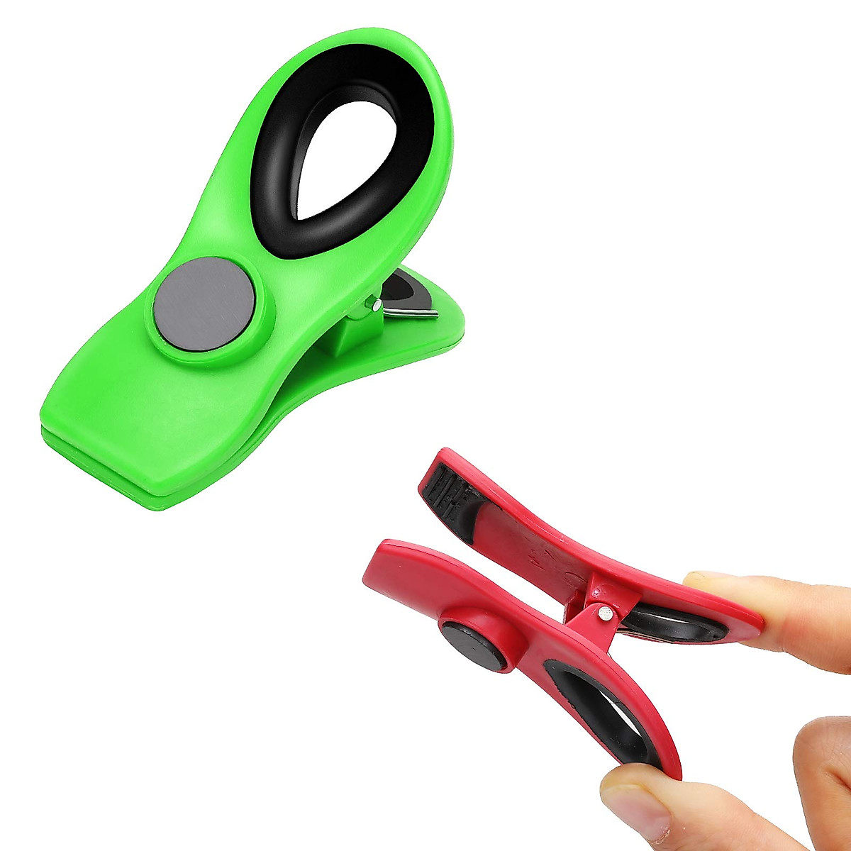 9Pcs Chip Bag Clips Magnetic Refrigerator Clips - Multicolored Food Sealing Clips, Food Clips use for Food and Kitchen Storage, Chip and Snack Bag Clips, Fun Fridge Clips