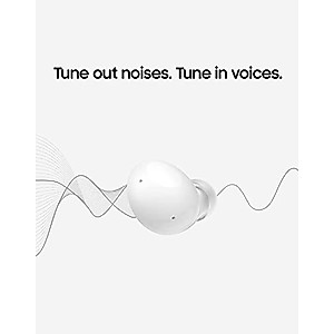 SAMSUNG Galaxy Buds 2, Bluetooth Earbuds, True Wireless, Noise Cancelling, Charging Case, Quality Sound, Water Resistant - (Renewed) (White)