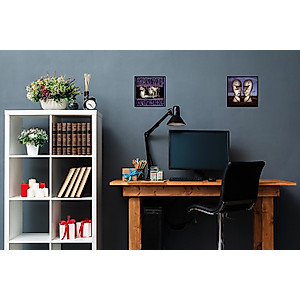 Black Music Album Frame - Made to Display Vinyl LP Album Covers 12.5" x 12.5" - Two Frames - Brushed Aluminum Finish - Hanging Hardware Installed with No Assembly Required - Record LP Cover 2-Pack