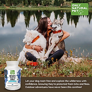 Only Natural Pet Brewer's Yeast & Garlic Chewables - All-Natural Flea & Tick Prevention for Dogs - Fortified with B Vitamins - Promotes Healthy Skin & Coat - 300 Count Tablet (3 Pack)