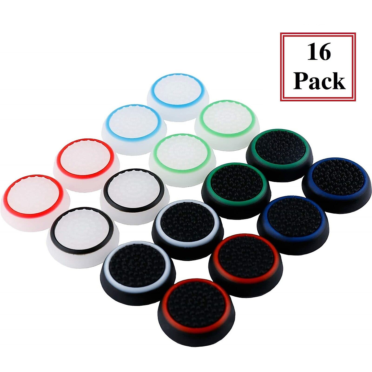 Silicone Thumb Grips Protective Cap 8 Pairs Fit for PS5 PS4 Xbox One Switch Pro