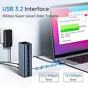 NVMe Cloner, ACASIS Dual-Bay Offline Clone with Cooling Fan, M.2 Duplicator Tool-less installation, 10Gbps NVME M.2 Duplicator for NVMe SSDs PCIe Size 2230/2242/2260/2280 (8TB Capacity)