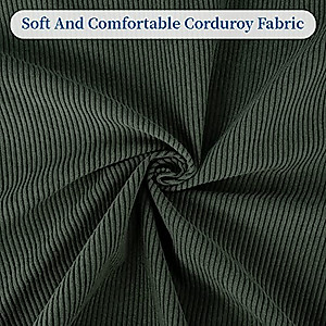 Iioscre Corduroy Tote Bag for Women,Tote Bag with Zipper,Large Capacity Casual Shoulder Handbags with Inner Pockets