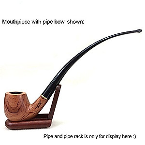 Acrylic Tobacco Pipe Mouthpiece Long Stem 9 mm Activate Carbon Filter Reading Smoking Pipe Mouthpiece