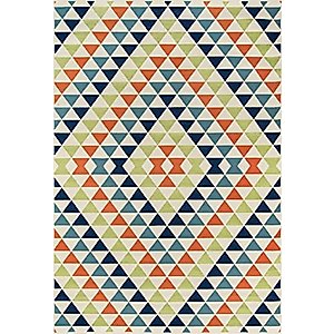 Momeni Rugs , Baja Collection Contemporary Indoor & Outdoor Area Rug, Easy to Clean, UV protected & Fade Resistant, 2'3" x 4'6", Multicolor