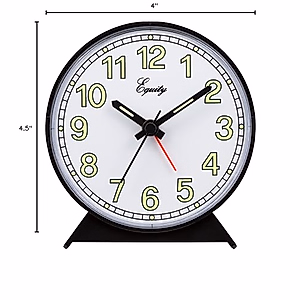 La Crosse Technology Equity Black Battery-Operated Analog Alarm Clock (Model 14077)