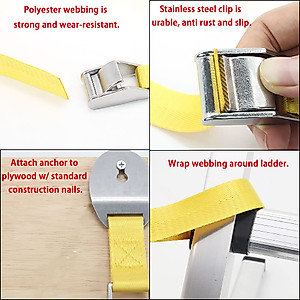 scottchen PRO Safety Ladder Strap Leash for Ladder Fix and Stabilize - 2pcs