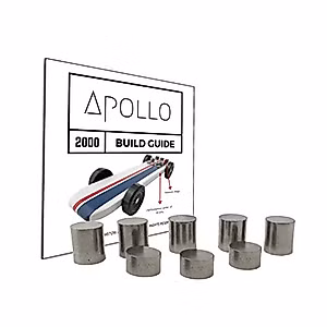 3.25 oz Tungsten Pinewood Car Weights + 20 Page Step-by-Step Build Guide for Apollo 2000 Derby Car Showing Design + Weight Placement, Bring Your Car to The 5 oz Limit and Gain The Winning Edge