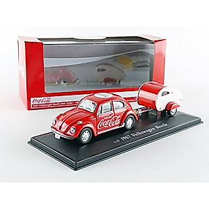 Motor City Classics 1967 VW Beetle Car with Teardrop Trailer