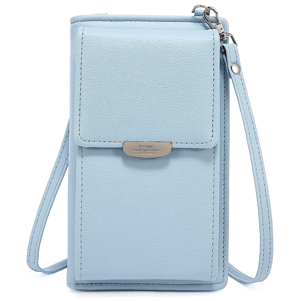 JFFD Small Crossbody Cell Phone Bag for Women Card Holder Wallet Purse Leather Shoulder Handbag Blue