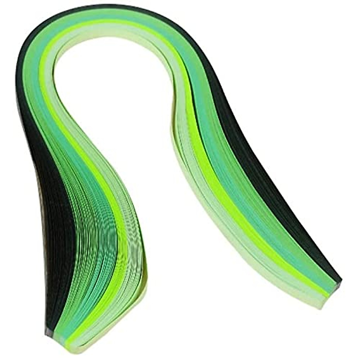ODETOJOY Quilling Paper Gradient Quilling Strips 5MM Crafts Paper Filigrana Color Ramps Chromatic Crescendo 120pcs Length 21inch (Green)