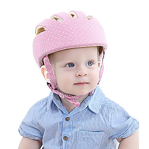 Baby Toddler Walking Helmet Head Protector Baby Helmet for Crawling Walking Toddler Anti-Collision Helmet Head Cushion Hat Breathable Soft Cushion Safety Helmet Adjustable Protective Cap