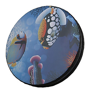 10 inch Wooden Wave Bead Ocean Drum Hand Percussion Wood Musical Instrument Black