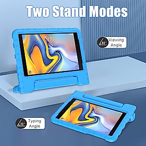 BMOUO Kids Case for Samsung Galaxy Tab A 8.0 2018 SM-T387, Shockproof Light Weight Protective Handle Stand Kids Case for Galaxy Tab A 8.0 Inch 2018 Release SM-T387 - Blue
