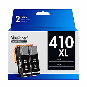 Valuetoner Remanufactured Ink Cartridge Replacement for Epson 410XL 410 XL T410XL High Yield to use with Expression XP-7100 XP-530 XP-630 XP640 XP-830 XP635 Printer (2-Black)