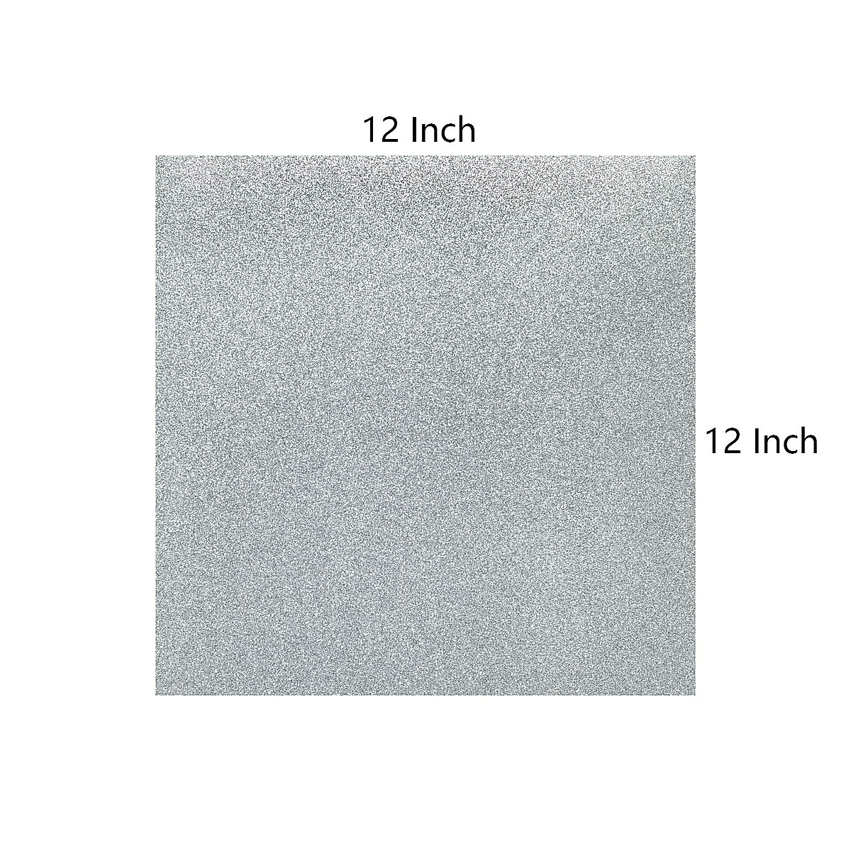 YZH Crafts Glitter Cardstock Paper, No-Shed Shimmer Glitter Papers, Cut Craft and DIY Projects Card stock, Sparkly Paper for Card Making, 12 x 12 Inch, 10 Sheets, 250 GSM (Sliver)