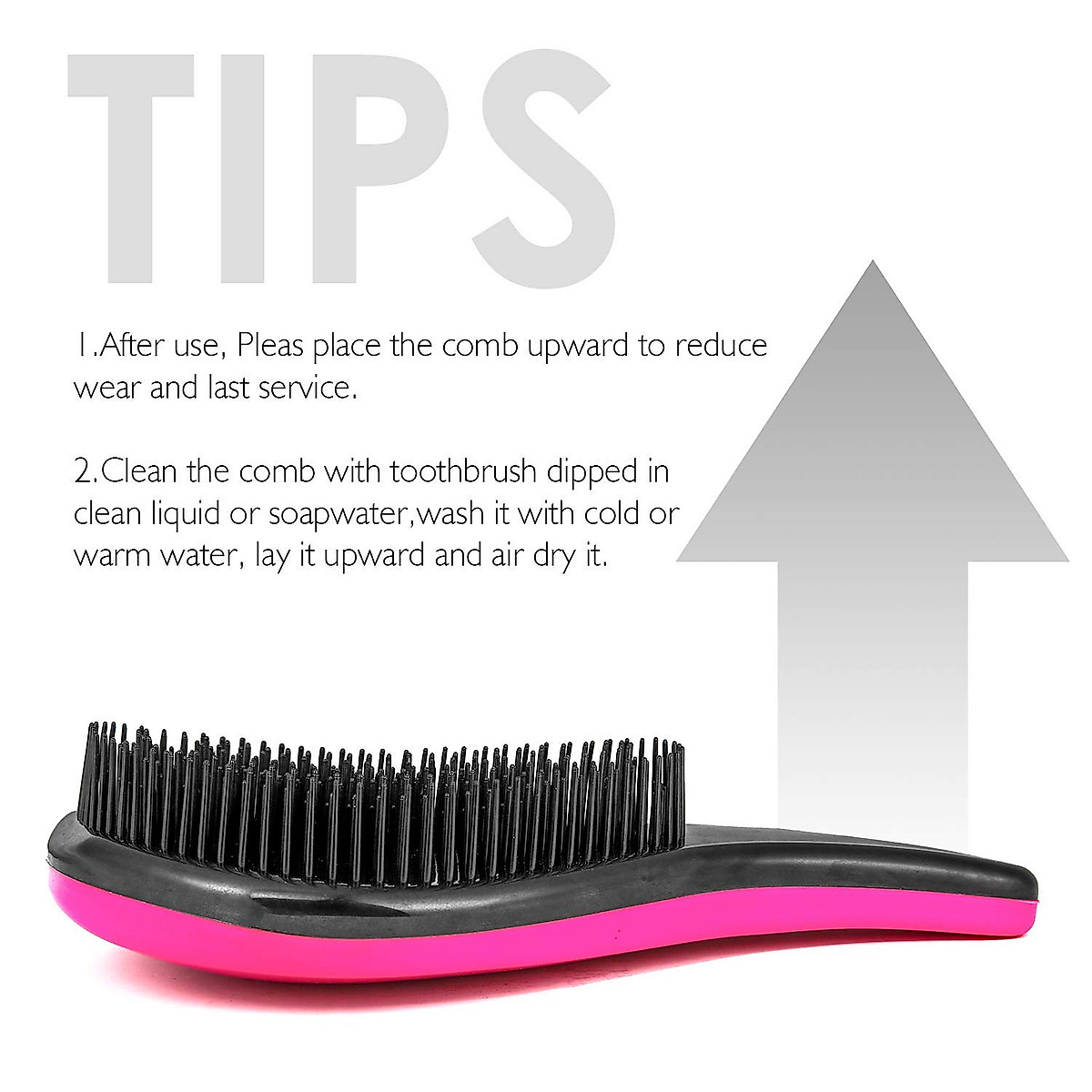 WYNK Detangler Brush - 2-Piece Value Set - Wet Detangling Hair Brush,Professional No Pain Detangler for Women,Men,Kids (2 Pack, Green&Pink)