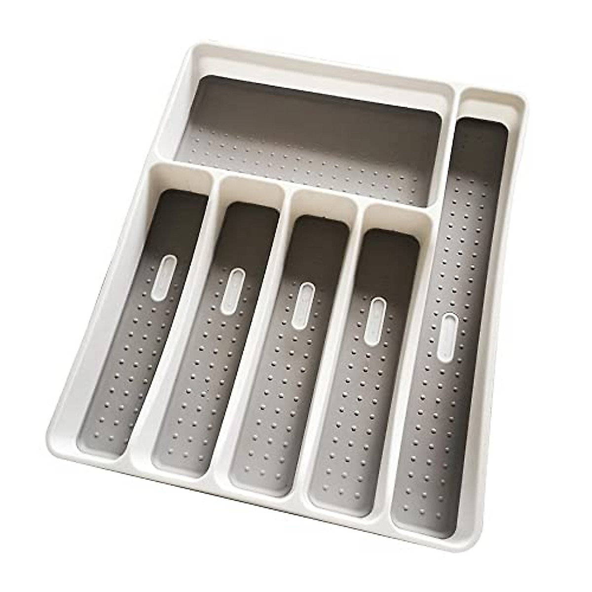 Drawer Organizer Cutlery Tray Silverware Utensil Storage 6 Sections for Kitchen Office Dinning Room