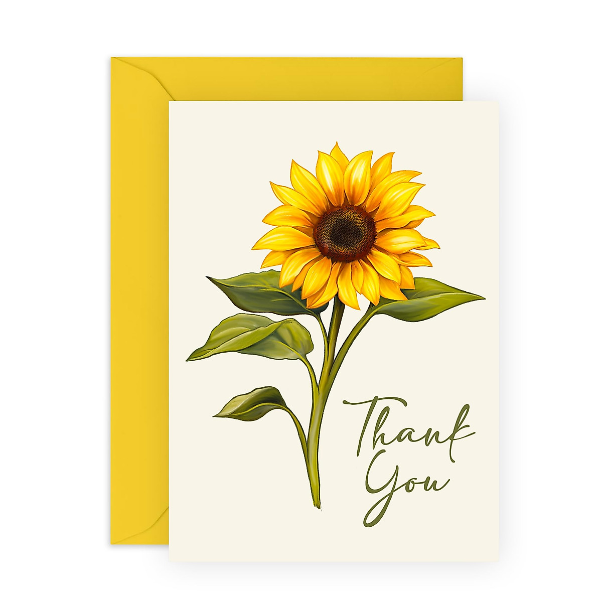 CENTRAL 23 Thank You Greeting Cards For Her - Sunflower Thank You - Sweet Appreciation Cards For Women - Floral Cards- Gift For Mommy Mom - Gift For Woman - Comes With Fun Stickers