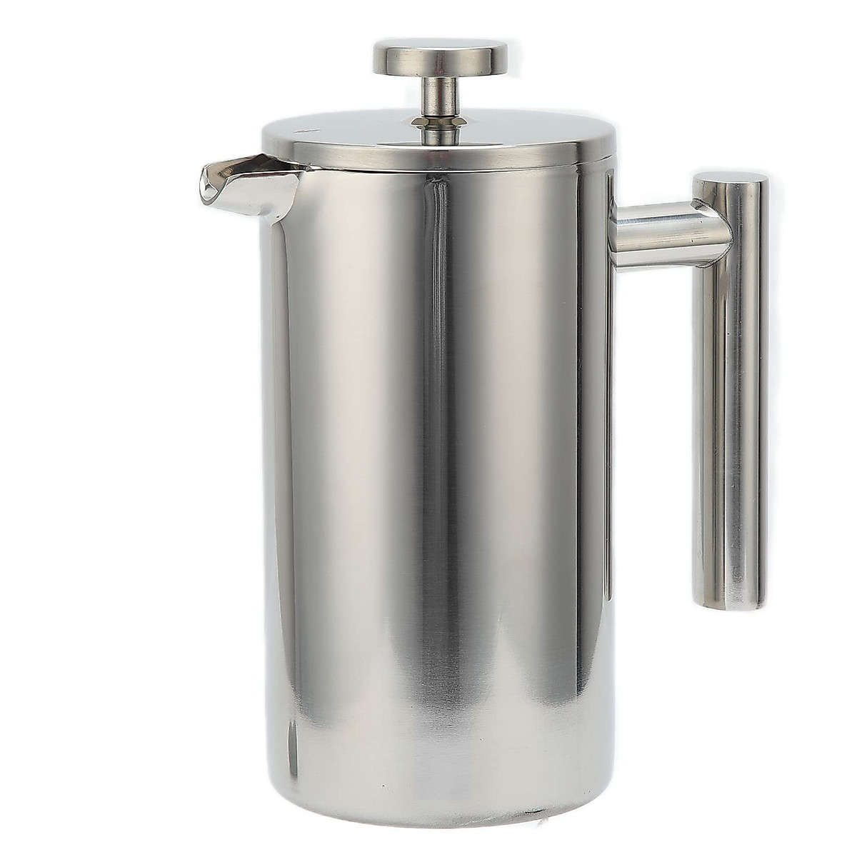 LJCM French Press Pot Coffee Pot Maker Milk Frother Stainless Steel Tea Maker Hand Pour 1000Ml Pressing Milk Frothing Machine Brewed Coffee Cafe Pot Brewing Coffee French Presses