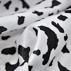 Yutone 59" Wide Cow Print Velboa Short Fur Pile Upholstery Drapery Clothing Polyester Fabric by Two Yards (Cow 2Y)