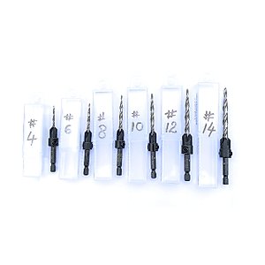 FTG USA 6 Piece Drill Bit Cases Designed as Storage Container for Adjustable Countersink Drill Bits, Small Containers, Plastic Boxes Used as Storage Case for Replacement Drill Bits